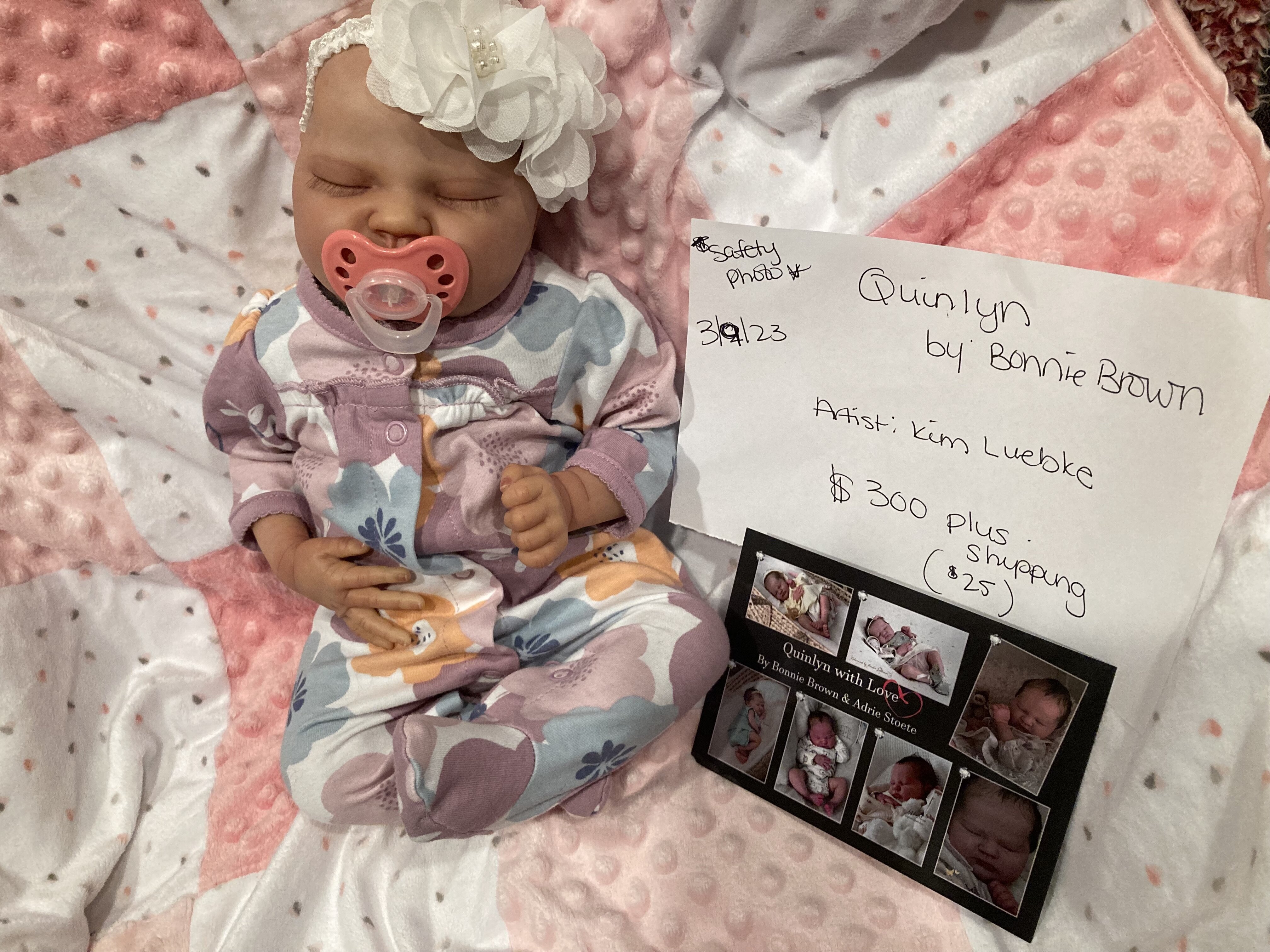 Quinlyn reborn doll for sale by Kim Luebke | Kal's Nursery
