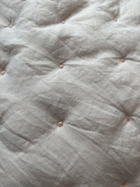 Dusty pink quilt with ruf by of Tender Kisses Nursery - reborns.com