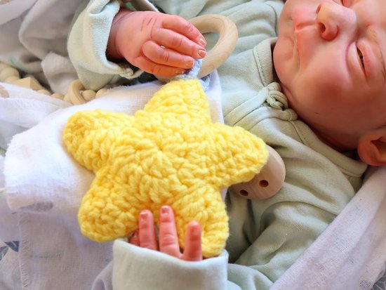 Crochet Star Rattle by Lora Young of Country Bumpkins Nursery - reborns.com