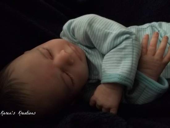 Clyde Asleep Boy by Karen Potter from Karen's Kreations on Reborns