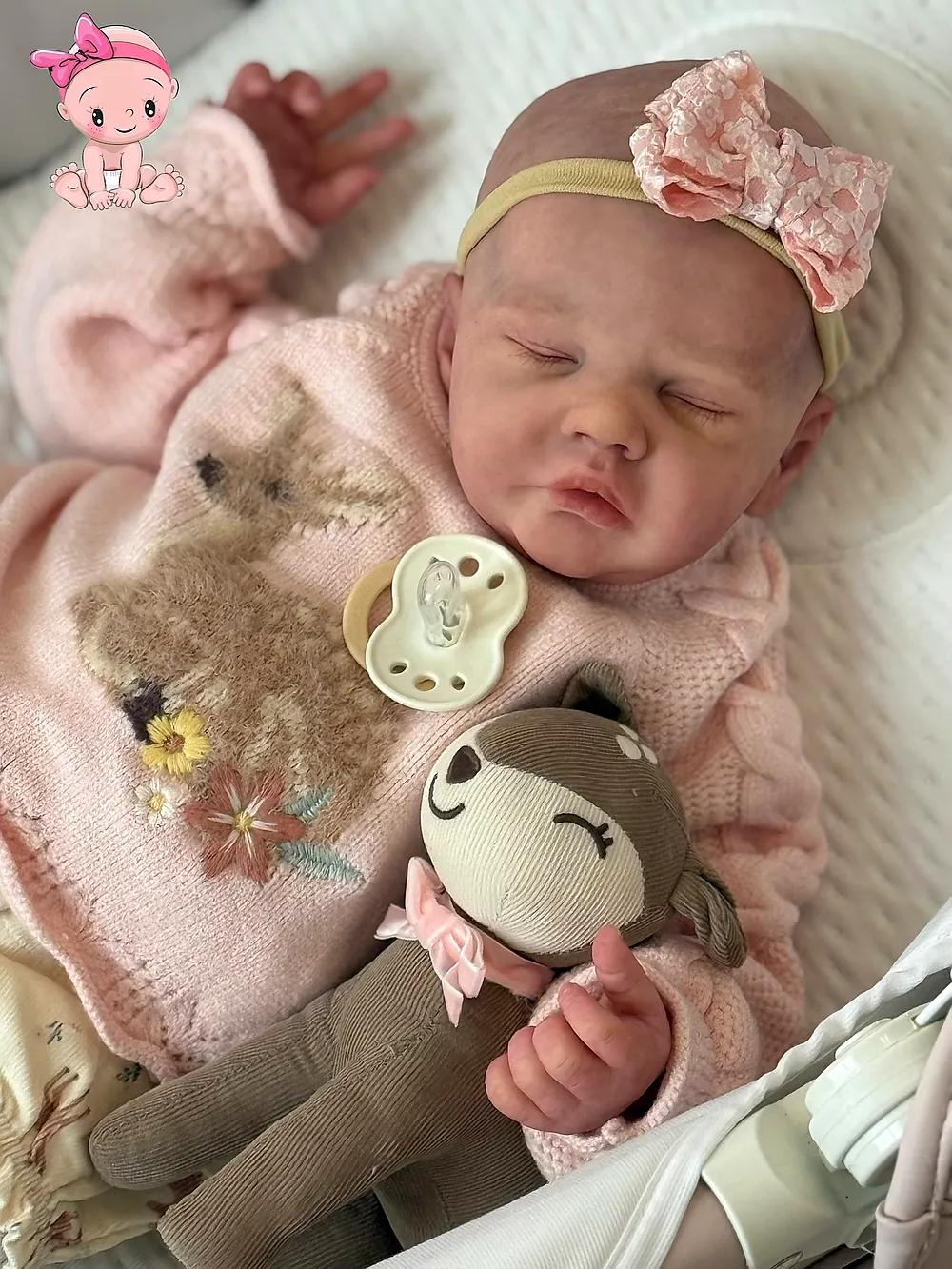 Allie Girl silicone reborn doll by Jolene Warbington | Pink Bows Tiny ...