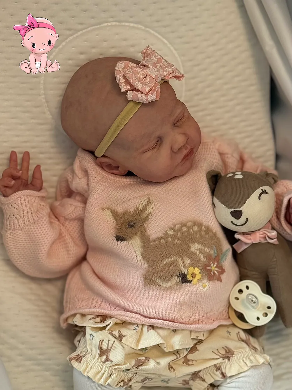 Allie Girl silicone reborn doll by Jolene Warbington | Pink Bows Tiny ...