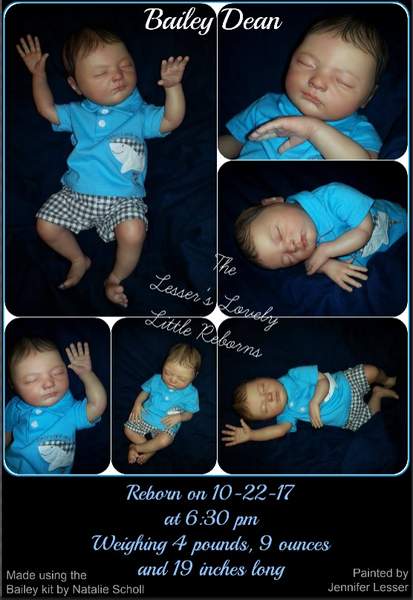 Bailey Dean (Bailey sculpt by Natalie Scholl) reborn doll by Jennifer ...