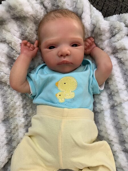 Mick Pre-owned Reborn Baby Doll by | Sleeping Snuggles Nursery