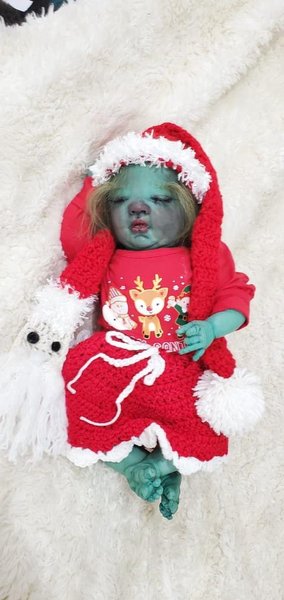 Ella Girl Grinch by Linda Steinert of Steinert General - reborns.com