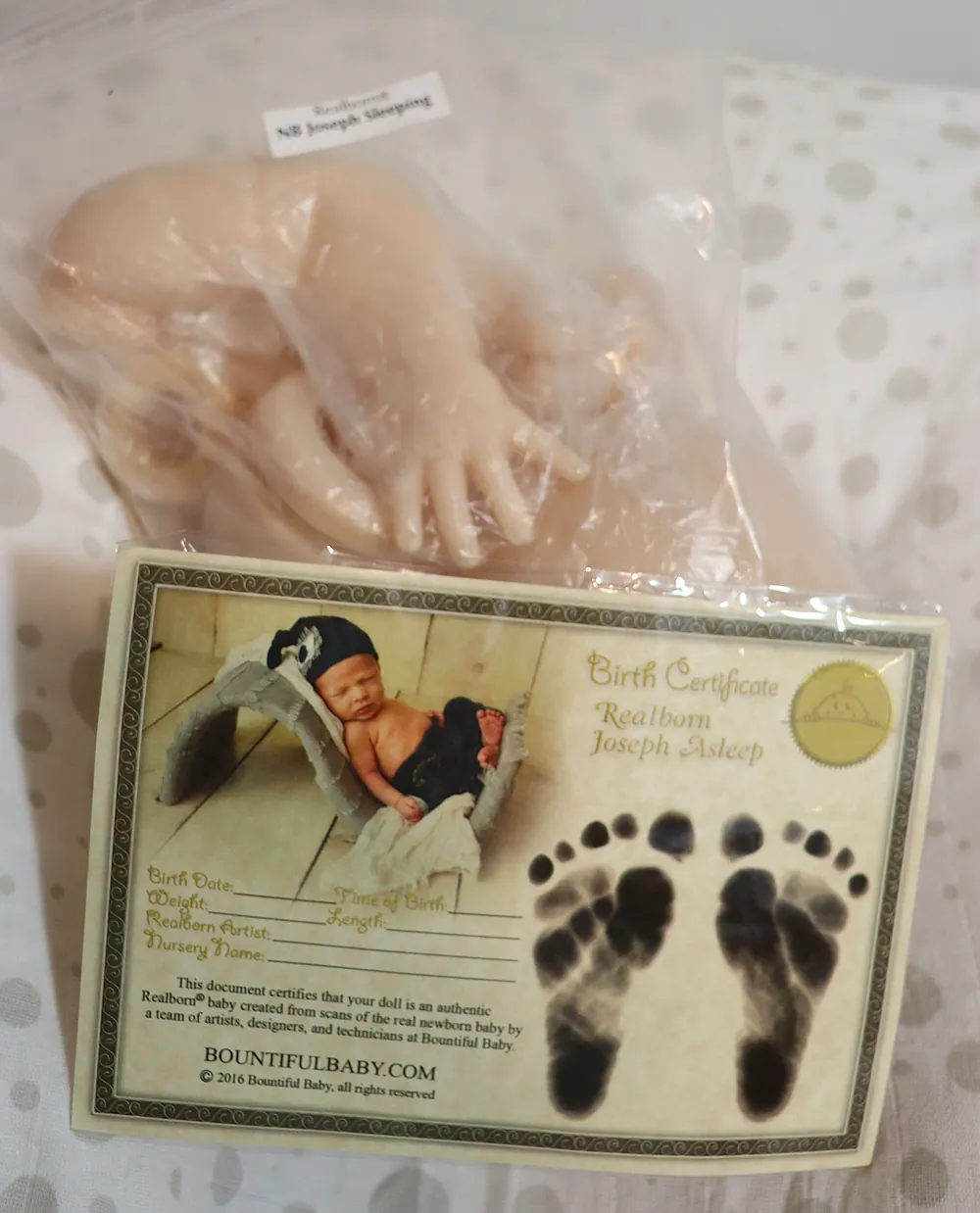 Joseph Asleep reborn doll kit by Stacy A Osborne | My Reborn Blessings