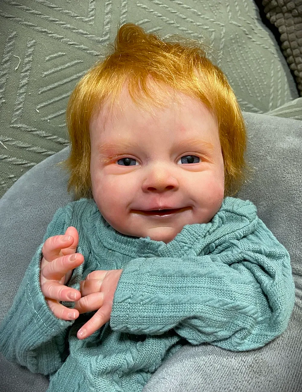 Sebastian pre-owned reborn doll by Paper City Dolls | Shade Tree Creations