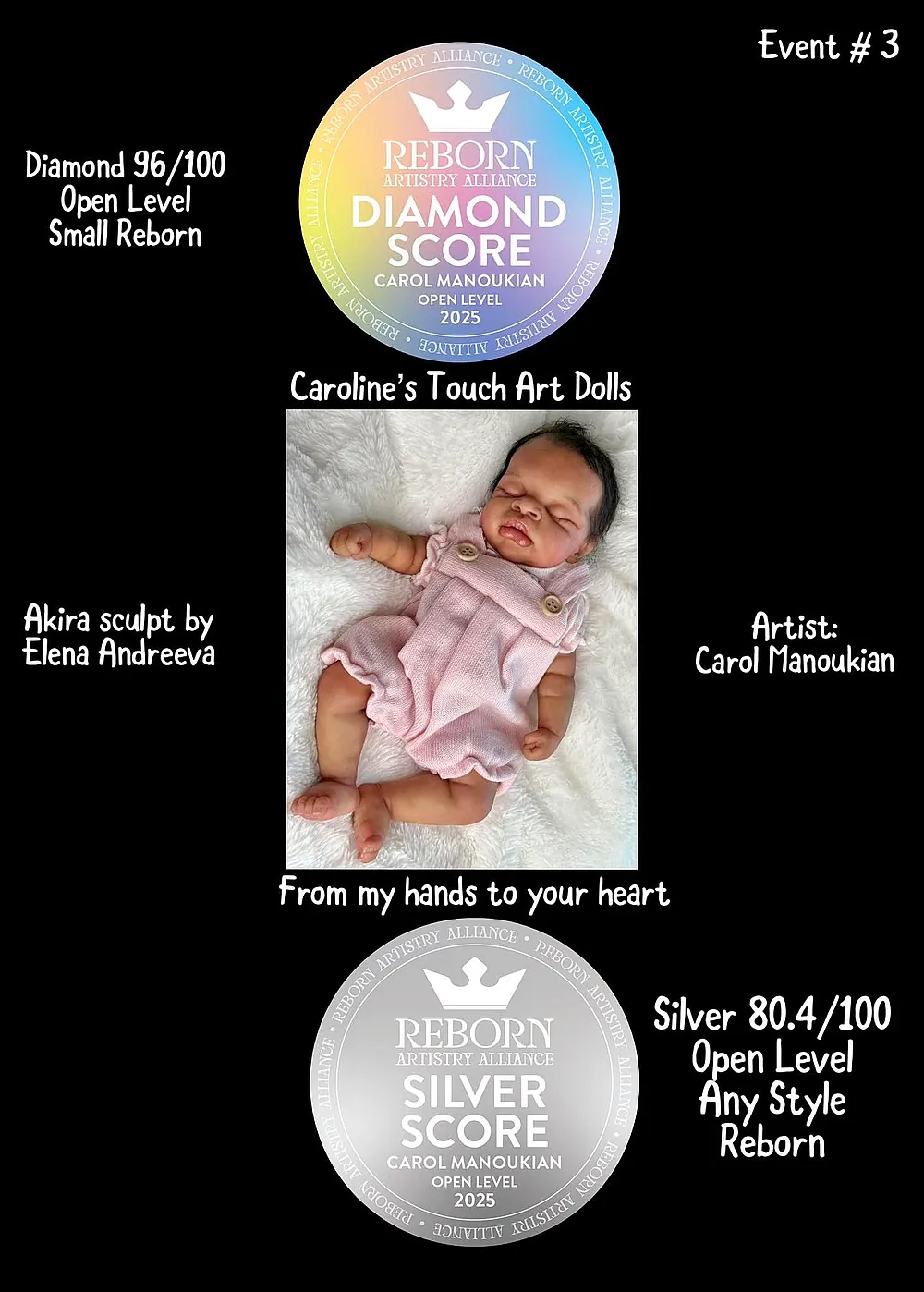 Akira Silicone Reborn Baby Doll by Carol Manoukian | Caroline's Touch ...