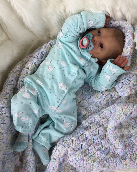 Dominic Awake by Swaddle Me Nursery of SwaddleMeNursery - reborns.com