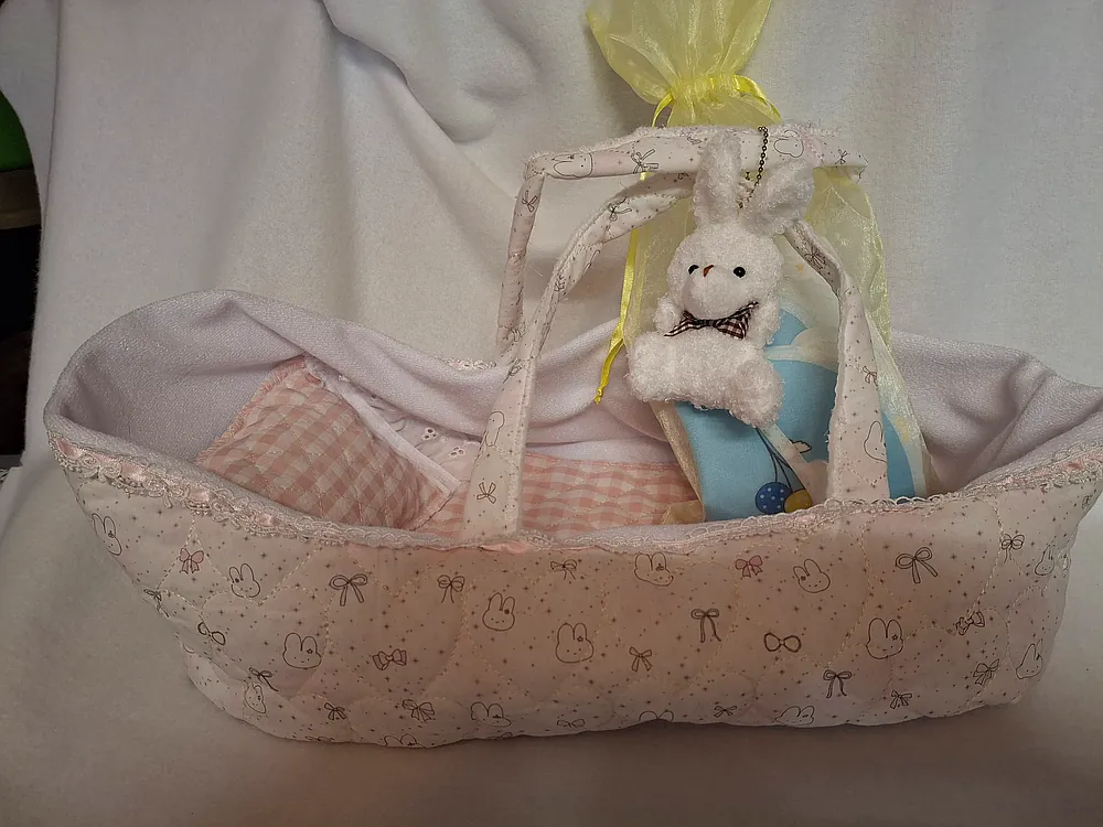 Bunny Bed With Gifts by Robin Coffin | Stardust Nursery Reborn Dolls