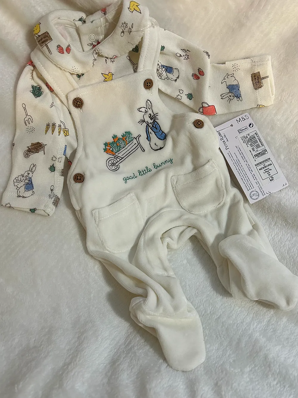 Peter rabbit overalls by from Healing Hearts Nursery on Reborns