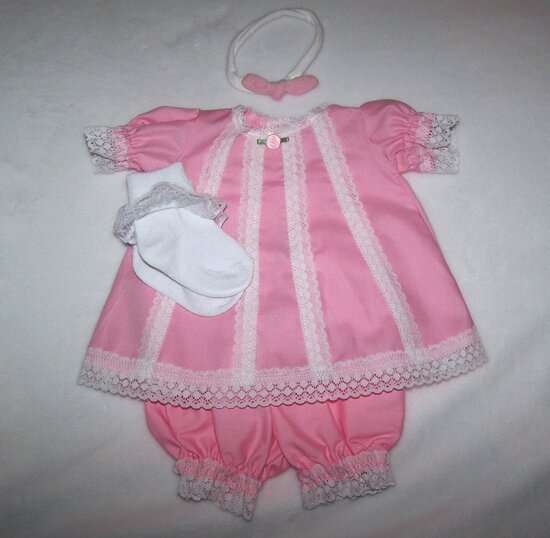 Pink Dress by Lida Lunsford from Lida's Baby Boutique on Reborns