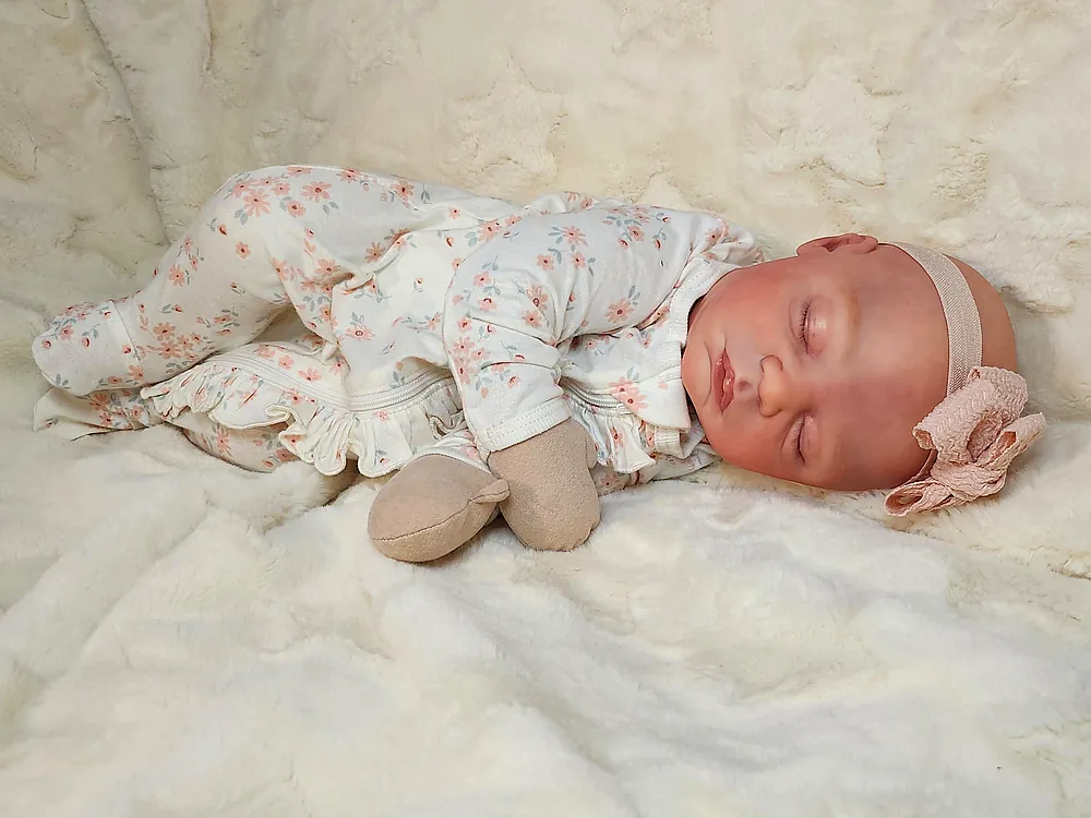 Aerith Girl cuddle reborn doll by Rebecca Nations | Beccas Reborn Nursery