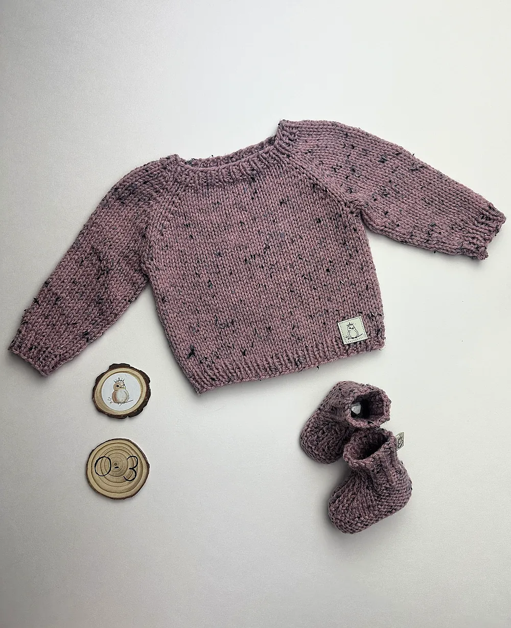 Pink Tweed Sweater and Booties Set for sale by Candice Lankhaar ...