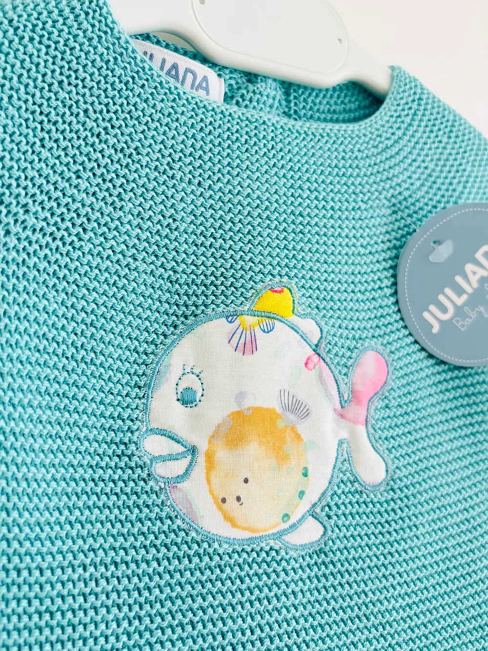 Knitoutfit with fish by Juliana from Jacqueline Kramer /JK Honeybaby on Reborns