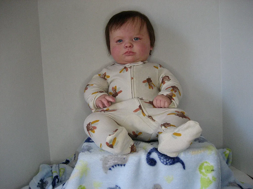 Joseph Awake pre-owned reborn doll by Andrea Wilson | DA Seaman Collection