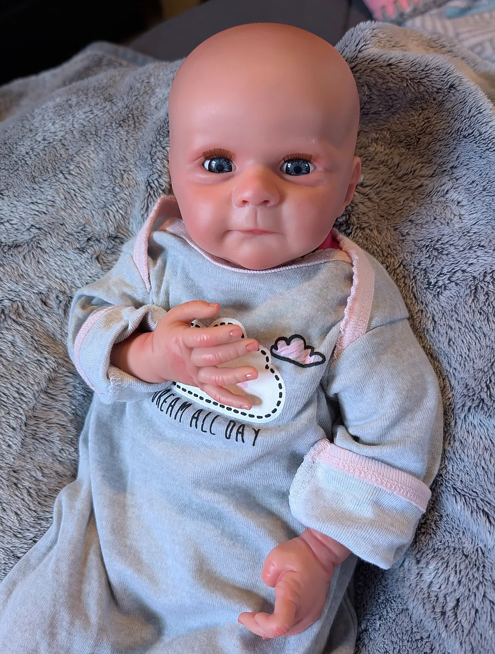 Ayla Peek A Boo pre-owned reborn doll by Nicole Whitman | Adirondack Angels