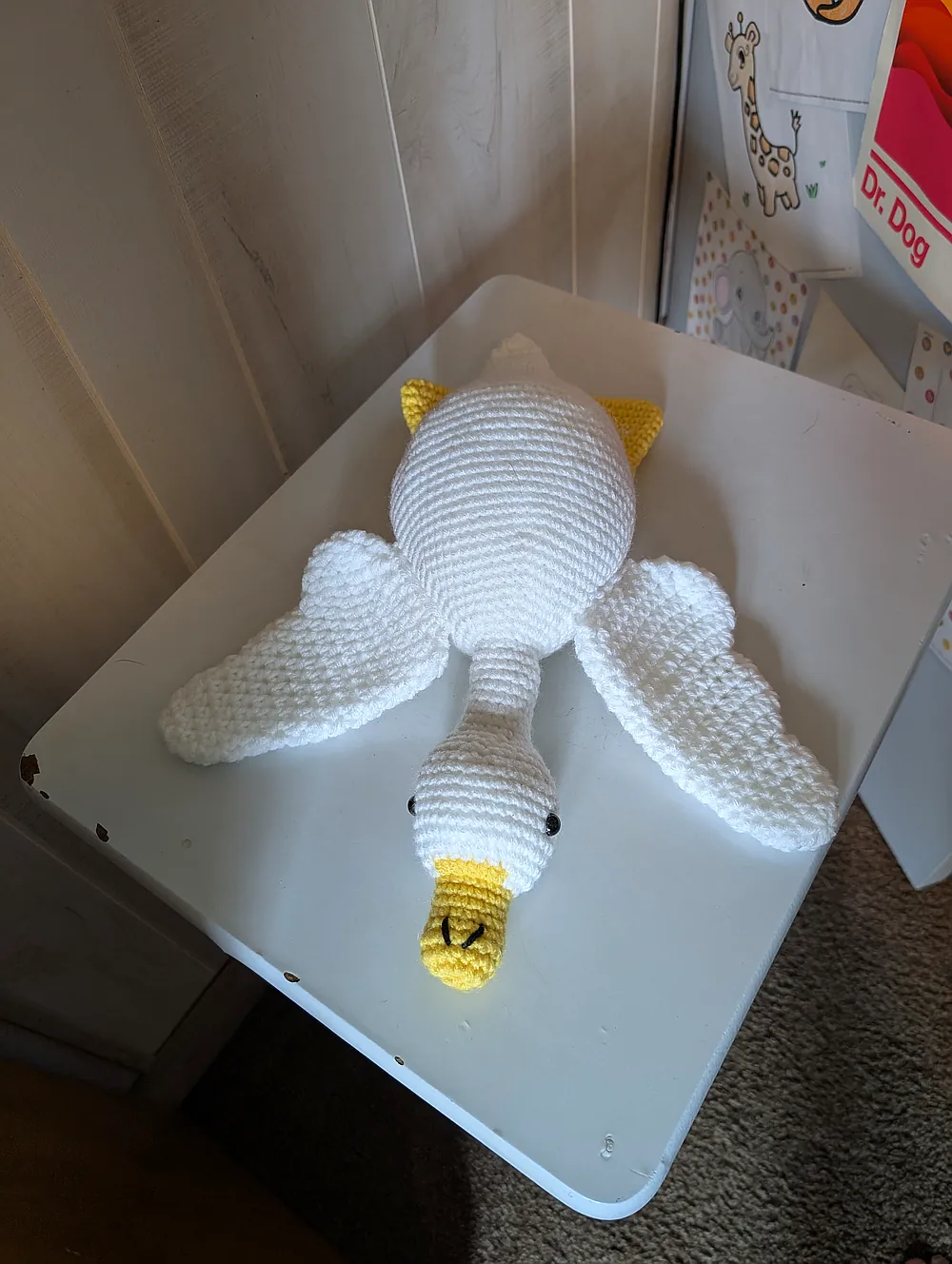 Large Crochet Goose Toy by Nicole Whitman from Adirondack Angels on Reborns