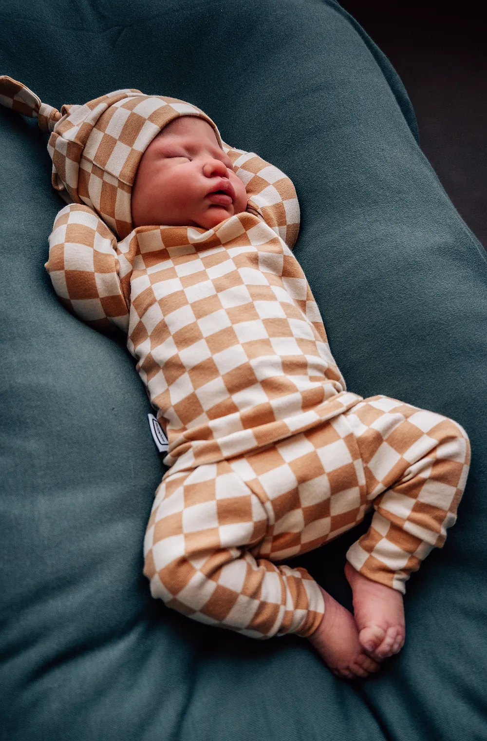 Sand/Cream Checker PJ Set by morgan barksdale from Morgan Barksdale on ...