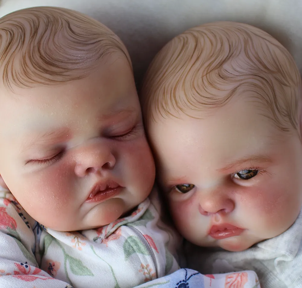 Rylee Asleep cuddle reborn doll by Leigh Johnson | Huckleberry Nursery