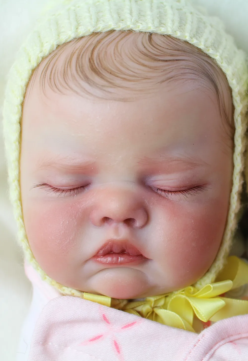 Rylee Asleep cuddle reborn doll by Leigh Johnson | Huckleberry Nursery
