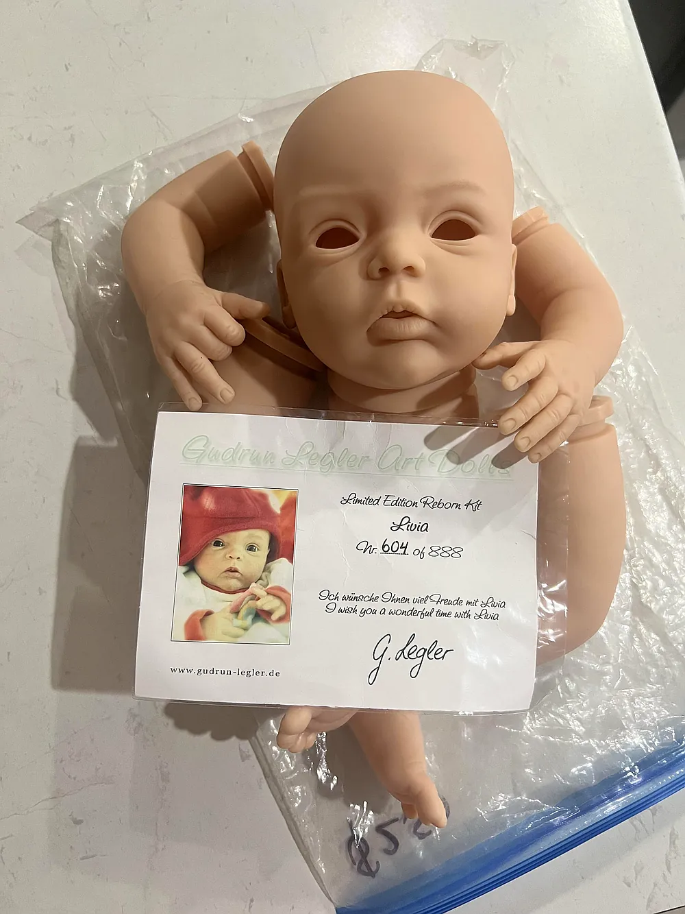 Free Post Livia reborn doll kit by Narelle Adams | Rose Petals Reborn ...