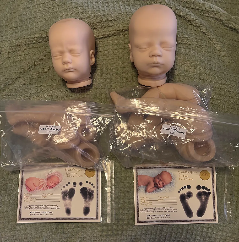 Lot Of 2 Bb Kits reborn doll kit by Sarah And James Frazier | Rainbow ...