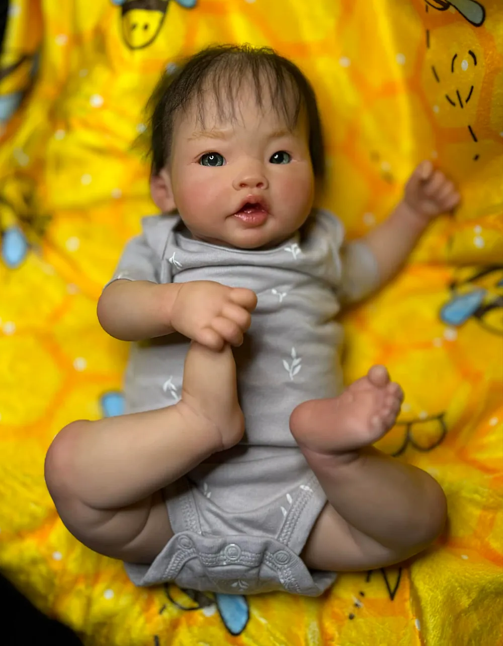 Ping Ping reborn doll by Katherine Hansell | Bumblebee Baby Reborns