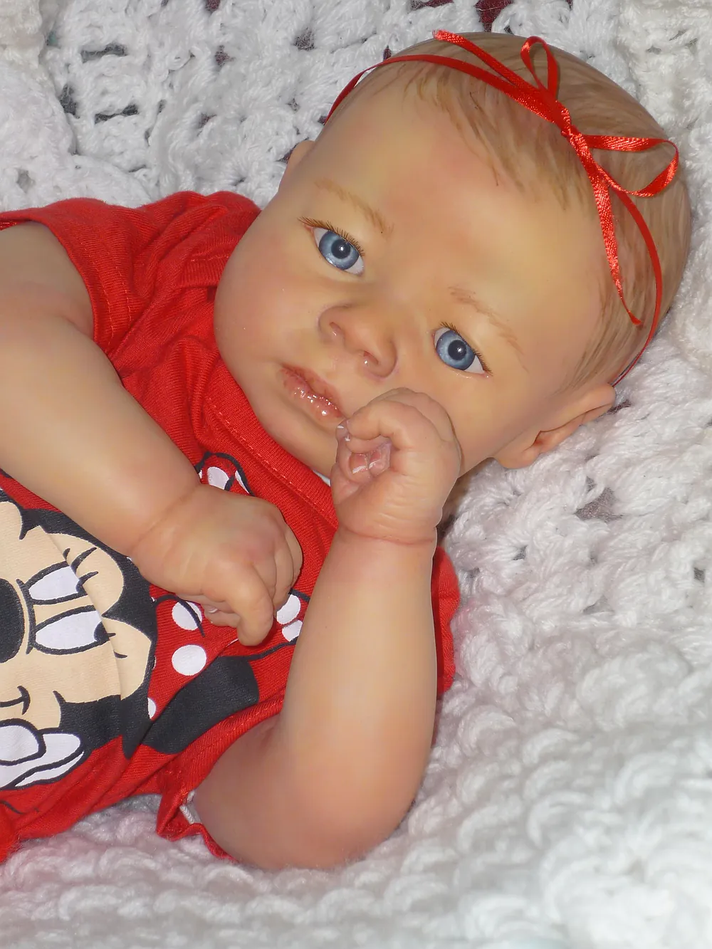 Mary Awake reborn doll by Caroline Jones | Near and Far Nursery