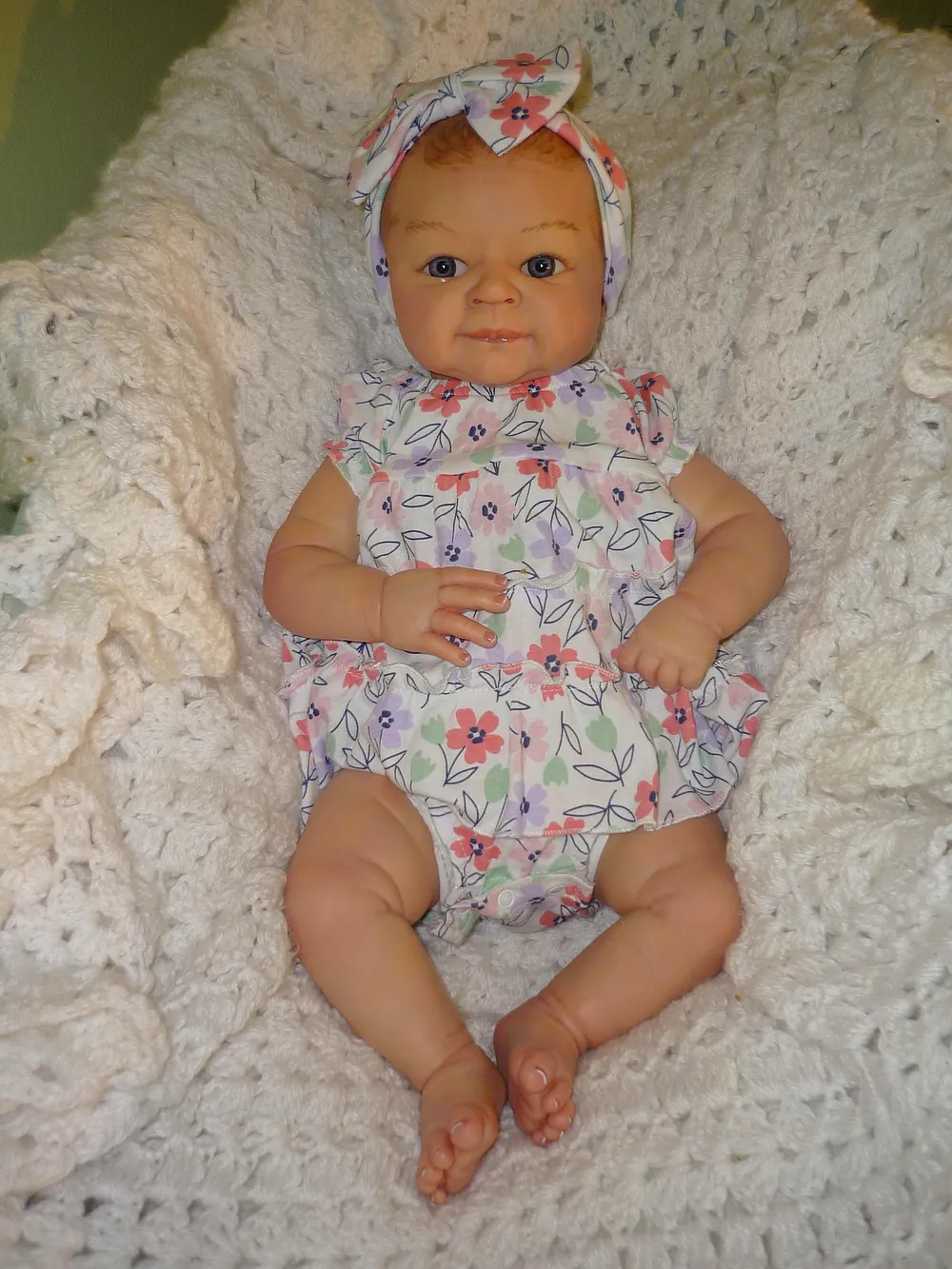 Ivy reborn doll by Caroline Jones | Near and Far Nursery