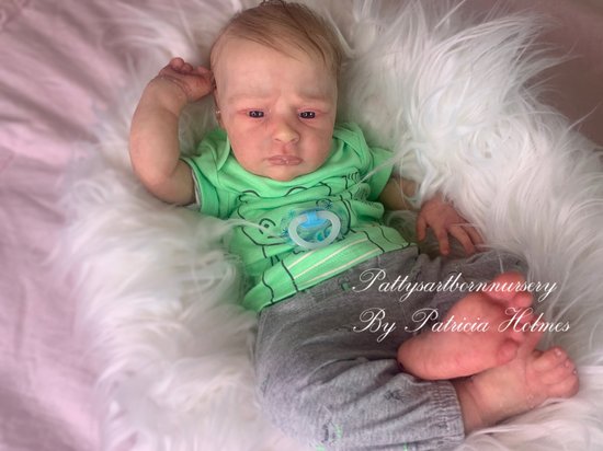 Jayden Awake by Patricia Holmes of Pattysartbornnursery - reborns.com